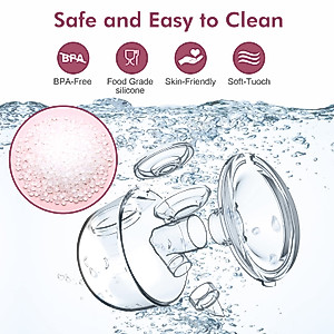 NaNaLazy Wearable Breast Pump Hands Free of Longer Battery Life & LED Display, Portable Electric Breast Pump with 3 Modes & 9 Levels & Low Noise, 24 mm Flange, 2 Pcs Pink