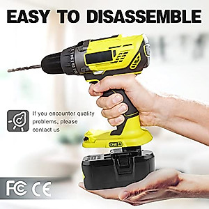 ARyee 2Pack 6.0Ah 18Volt Replacement for Ryobi 18V Lithium Battery ONE+ Plus P108 P102 P103 P104 P105 P107 P109 P122 RB18L50 PBP005 Cordless Power Tools with P117 Battery Charger for Ryobi