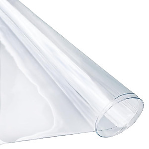 ONEART | Super Clear Multi Purpose PVC Vinyl-12 Gauge Waterproof Transparent Vinyl Sold by Separate Yard, 1 Yard