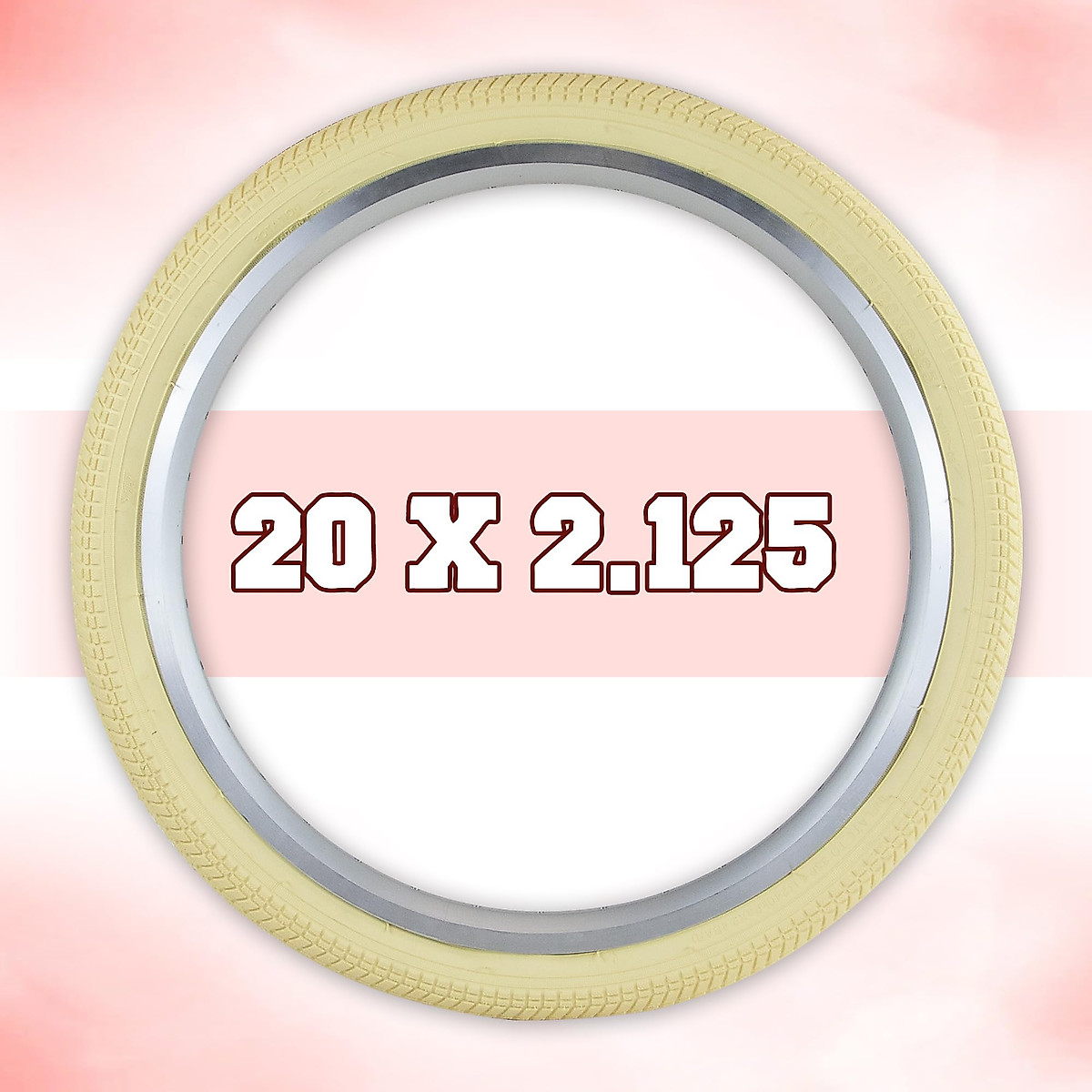 ZUKKA 20 Inch Bike tire 20 x 2.125 Folding Replacement Bike Tires for BMX, MTB Mountain Bike Child Kid Bike, Tricycle, Crusier Bicycle, Multi Colors