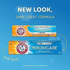 Arm & Hammer Peroxicare Toothpaste, Clean Mint Flavor, Improves Gum Health, 6.0oz (4-Pack)