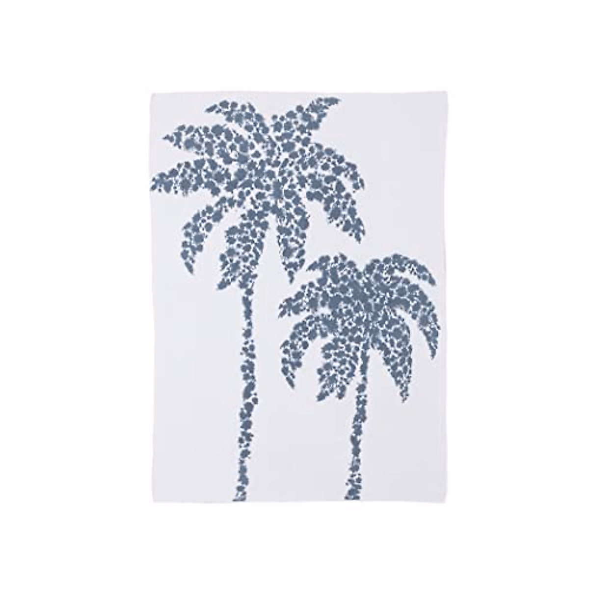 Barefoot Dreams® CozyChic® Spotted Palm Tree Blanket, Pearl-Baltic Blue, 45"x60"