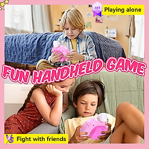 TeaRoo Quick Push Pop Game It Fidget Toys Pro for Kids Adults, Handheld Game Fast Puzzle Game Machine, Push Bubble Stress Toy, Relief Party Favors, Birthday Gifts for Boys and Girls (Pink)