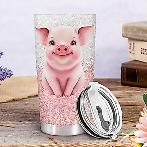 34HD Gifts for Women, Stainless Steel Tumbler with Lid, Coffee Travel Mug, Double-Wall Vacuum Insulated Tumbler, Leak Proof Drinking Cup