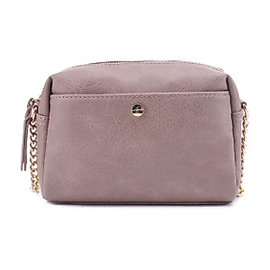 SG SUGU Triple Compartment Lightweight Small Crossbody Bag Shoulder Bag with Adjustable Strap - TP