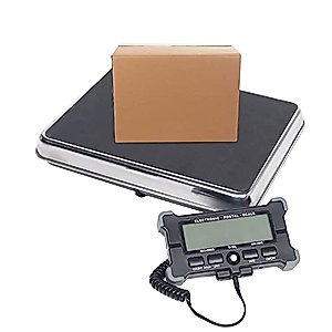 LOYALHEARTDY 440lb Digital Shipping and Postal Scale, with Heavy Duty Stainless Steel Large Platform, Industrial Floor Scale 2 AAA Batteries Include 12.4"X 9.8"