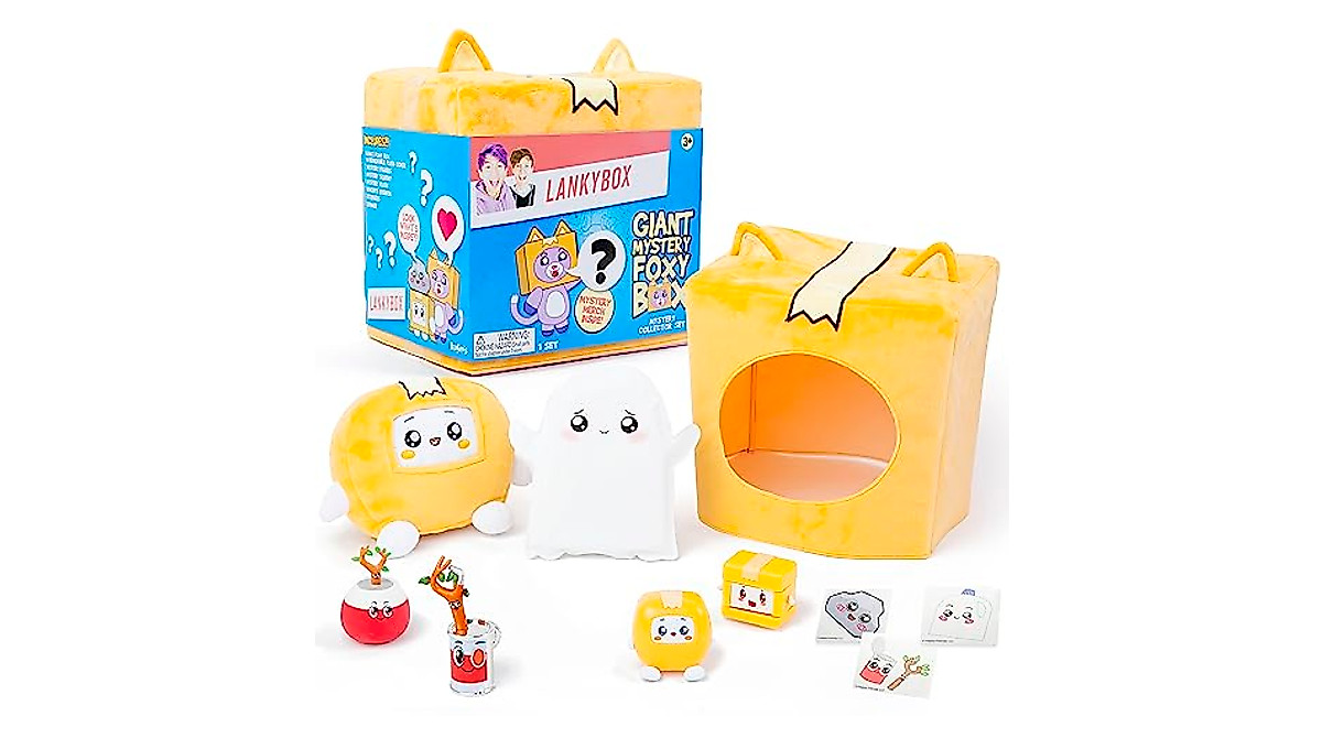 LankyBox Giant Foxy Mystery Box with 10 Exciting Toys for Kids
