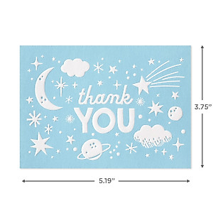 Hallmark Pack of Baby Shower Thank You Cards, Outer Space (20 Thank You Notes and Envelopes)