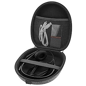 Linkidea Headphones Carrying Case Compatible with VXI BlueParrott B550-XT (204165-C), B450-XT, B350-XT, B250-XTS, B250-XT Case, Protective Hard Shell Travel Bag with Cable, Charger Storage (Gery)
