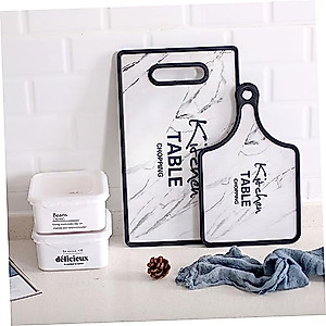 BESTonZON Fruit Tray Plastic Trays Wooden Trays Kitchen Chopping Tray Kitchen Cutting Board Wooden Carving Board Safe Chopping Board Cutting Sheets for Kitchen Plastic Cutting Board Terrazzo