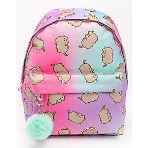 Pusheen Backpack Cat Pom Pom Keyring Pink Rucksack 16”