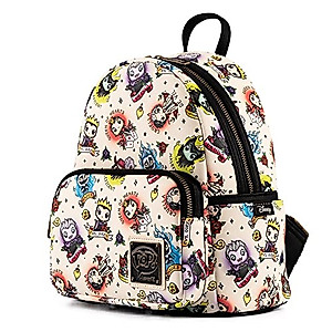 Loungefly POP Disney Villains Tattoo All Over Print Womens Double Strap Shoulder Bag Purse