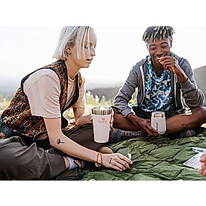 Stanley Adventure Inulsated Stacking Beer Pint Glass, 16oz Stainless Steel Double Wall Rugged Metal Drinking Tumbler (Limestone)