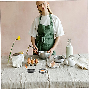 FUNOMOCYA 2pcs Round Mold Circle Fried Egg Molde De Para Resina Frying Egg Shaper Egg Cooking Circles Round Egg Rings Fried Pancake Omelets Mold Egg Mold Ring Fried Egg Molds Black Silicone