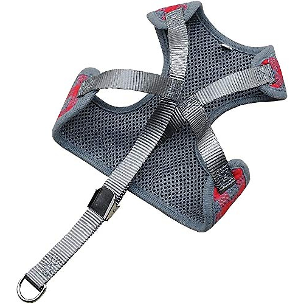 Pet Harness and Leash Set for Walking Small Cat and Dog Harness, Escape Proof Soft Vest Harnesses with Bell Bow, Easy Control Breathable Pet Safety Jacket & 1 Metal Leash Ring