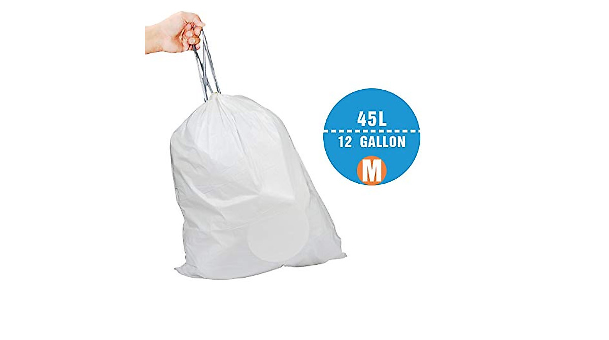 Code M 200 Count 12 Gallon Trash Bags - Heavy Duty Leakproof Liners