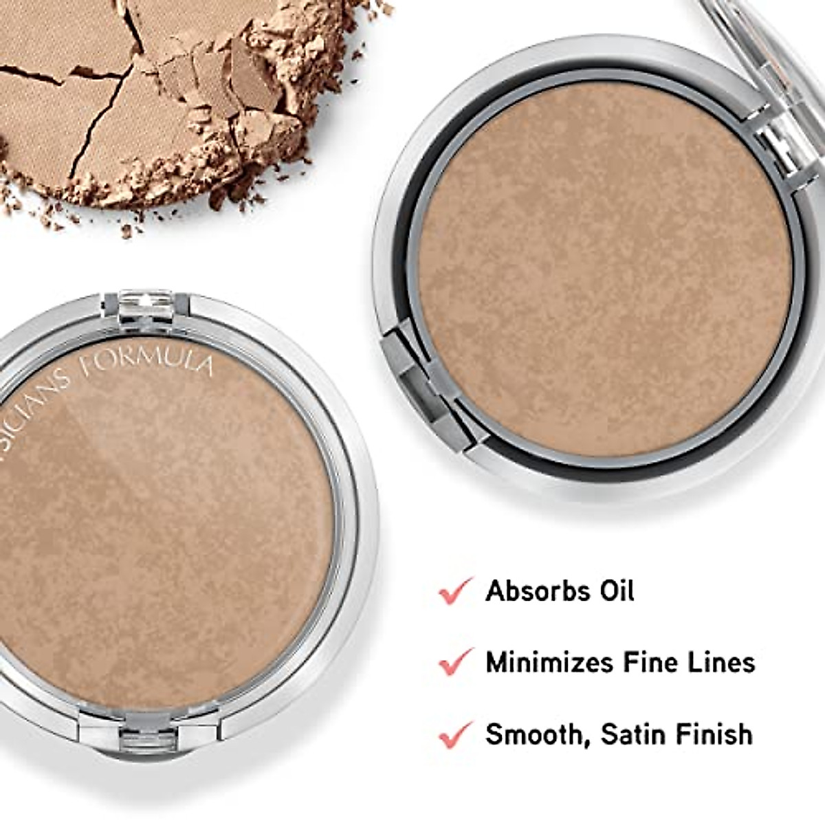 Physicians Formula Mineral Wear Talc-Free Mineral Face Powder SPF 16 Buff Beige | Dermatologist Tested, Clinicially Tested