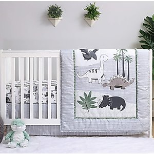 The Peanutshell Dinosaur Crib Bedding Sets for Boys - 3 Pieces
