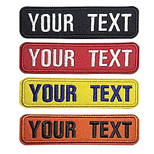 Custom Name Patch 2 Pieces,Personalized Military Tactical Tag Embroidery for Multiple Clothing Bags Vest Jackets Work Shirts