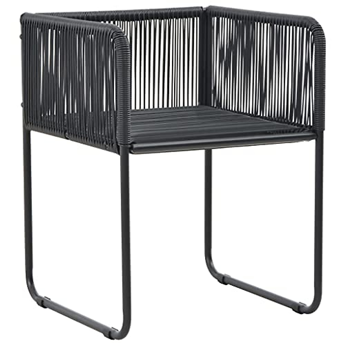 WFAUIBR Dining Set 7 Piece Patio， Patio Furniture Set ，Lawn Chairs Set ，The Patio Set is Perfect for a Small Backyard or Balcony, and Serves as a Relaxing Place to Enjoy time Outdoors，Black/B