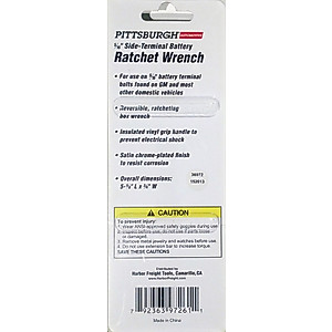 Central Purchasing 5/16 Inch Side Terminal Battery Reversible Ratchet Wrench Chrome Plated