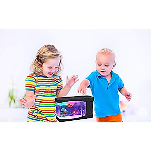 Lightahead® Artificial Mini Aquarium A Sensory Multi Colored LED Swimming Fish Tank with Bubbles