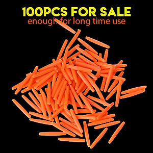 Keenso 100pcs Fishing Float Indicator, fishing corks floats, Durable Tear Drop Indicator Fishing Corks Floats Bobber Tackle Accessory(Orange-M)