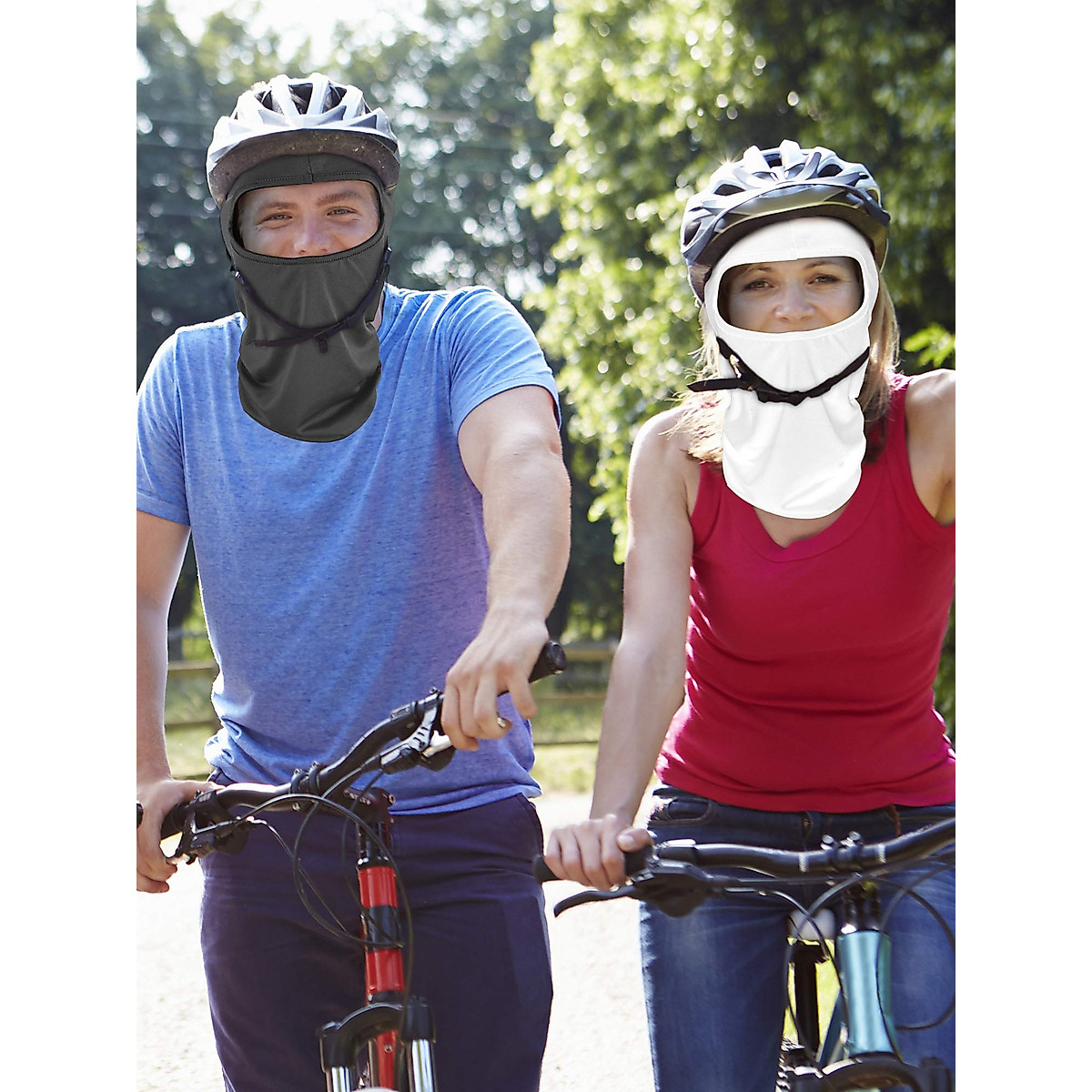 SATINIOR 6 Pieces Ski Mask Full Face Cover UV Sun Protection Balaclava Summer Ice Cooling Neck Gaiter for Men Outdoor Cycling(Black, Dark Grey, Navy Blue, White, Army Green, Royal Blue)