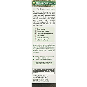 Nature's Bounty B-12 5000 mcg Sublingual Liquid Energy Health 2 oz (Pack of 2)