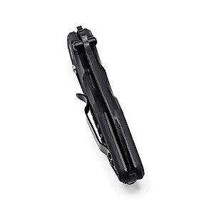 EMHTiii Pocket Folding Knife for Men: 3.93" Stainless Steel All Black Blade, Axis Lock, G10 Scales with Clip, EDC Knives Great for Outdoor, Camping, Hiking, EMH01N