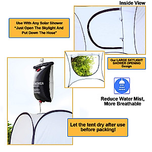 Leader Accessories Pop Up Shower Tent Dressing Changing Tent Pod Toilet Tent 4' x 4' x 78"(H) Big Size (Blue)