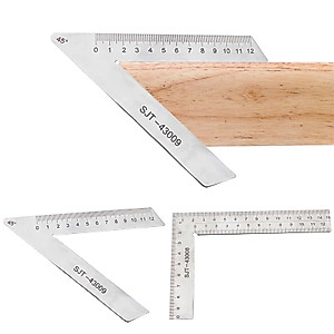 Angle Ruler With Clear Scale Stainless Steel 45 Degree 90 Degree Square Ruler Lightweight Angle Ruler Used For Construct