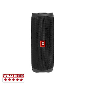 JBL FLIP 5 Portable Speaker IPX7 Waterproof Bundle with gSport Limited Edition Carbon Fiber Case (Black)
