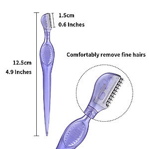 Fciqven 15 Pcs Eyebrow Razors,Multipurpose Face Razors Grooming Shavers with Precision Cover for Women And Men, Professional Makeup Face Care Tools