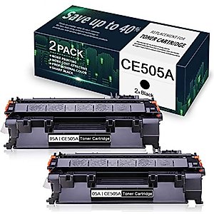 2-Pack Black 05A | CE505A Toner Cartridge Replacement for HP P2035 P2035n P2055 P2055d P2055dn P2055x Printer Toner - by VaserInk
