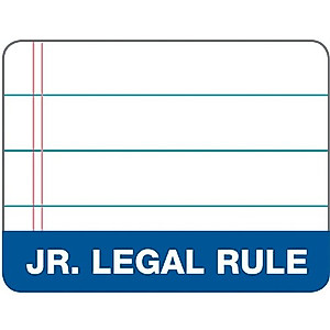 TOPS The Legal Pad Legal Pad, 5 x 8 Inches, Perforated, White, Narrow Rule, 50 Sheets per Pad, 5 Pads per Pack (75008)