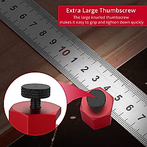 XUNTOP 2PCS Tall Stair Gauges with Storage Bag for Layout Framing Square Attachment Rip Guide Speed Square Jigs