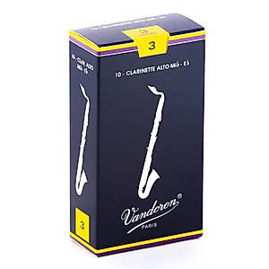 Vandoren CR143 Alto Clarinet Traditional Reeds Strength 3; Box of 10