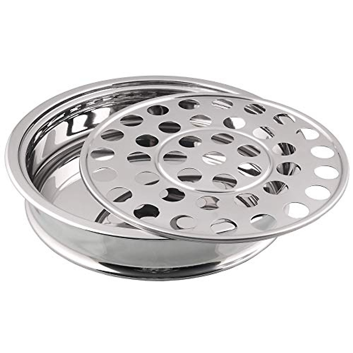 Communion Ware 3 Holy Wine Serving Tray with A Lid & 3 Stacking Bread Plate with A Lid - Mirror Finish Stainless Steel