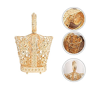 Cabilock Kitchen Utensils Holder Caddy Utensil Organizer Vintage Golden Spoon Holder Silverware Caddy for Countertop Decoration