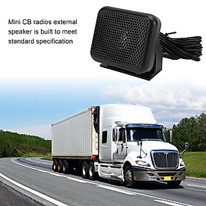 Radios External Speaker, 3W 8Ω Black ABS Two Way Universal CB External Speaker, for Audio Speakers with External Speakers, Car Radio, Small Speakers