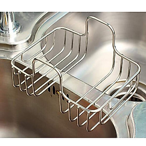 TuuTyss Stainless Steel Saddle Sponge Holder for Kitchen Sink Caddy