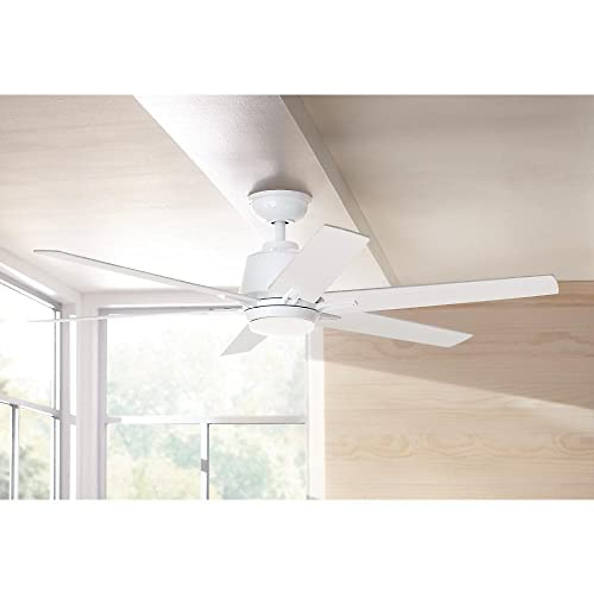 Home Decorators Collection YG493A-WH Kensgrove 54 in. Integrated LED Indoor White Ceiling Fan with Light Kit and Remote Control