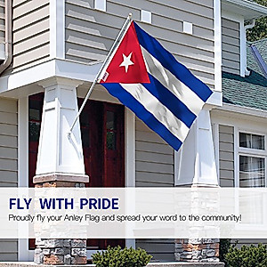 Anley Fly Breeze 3x5 Foot Cuba Flag - Vivid Color and Fade proof - Canvas Header and Double Stitched - Cuban National Flags Polyester with Brass Grommets 3 X 5 Ft