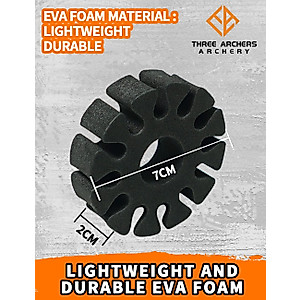 THREE ARCHERS 8Pcs EVA Foam Arrow Pack Round EVA Arrow Separator Holder Archery Protective Rack for Arrows Outdoor Hunting & Targeting Accessory