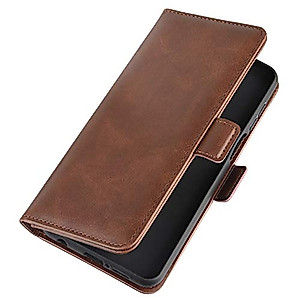 HualuBro Xiaomi Redmi Note 9S Case, Redmi Note 9 Pro Case, Premium PU Leather Full Body Shockproof Magnetic Wallet Flip Case Cover with Card Slot Holder for Redmi Note 9S Phone Case - Brown