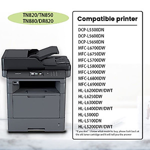 TN820 & DR820 (2-Pack, 1Toner + 1Drum) LVELIMIT - Toner Cartridge and Drum Unit Compatible Replacement for Brother TN-820 DR-820 MFC-L6800DW MFC-L6900DW HL-L6300DW HL-L6400DW/DWT Printer