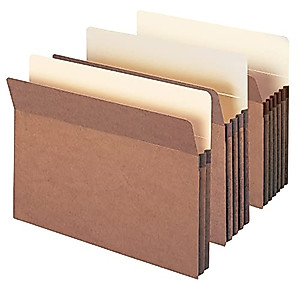 Smead® "Workhorse" Expanding File Pockets, 5 1/4" Expansion, 9 1/2" x 11 3/4", 30% Recycled, Redrope, Pack Of 10
