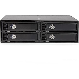 StarTech.com 4-Bay Mobile Rack Backplane for 2.5in SATA/SAS Drives - Hot Swap SSDs/HDDs from 5-15mm - Supports SAS II & SATA III (6 Gbps) , TAA (SATSASBP425)