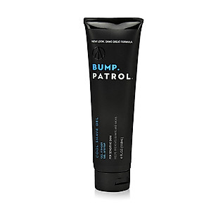 Bump Patrol Cool Shave Gel - Sensitive Clear Shaving Gel with Menthol Prevents Razor Burn, Bumps, Ingrown Hair - 4 Ounces
